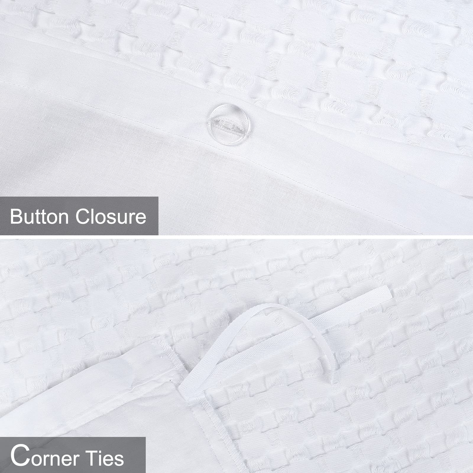 David's Home 100% Cotton Duvet Cover Set Twin Size, Waffle Weave Duvet Cover with Pillow Shams, 2pcs Ultra Soft and Breathable Comforter Cover Set, 68x90 Inches, White
