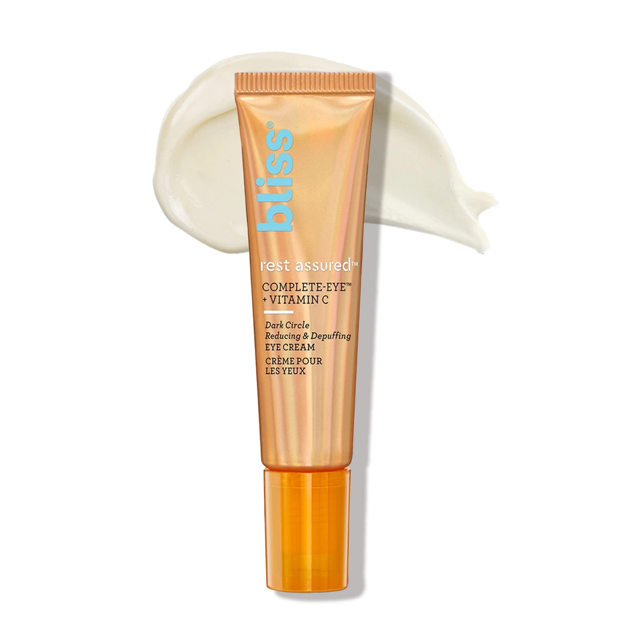 Bliss Rest Assured Eye Cream & Bright Idea Vitamin C Serum - Anti-Aging, Reduces Dark Spots, Boosts Elasticity - Vegan & Cruelty-Free