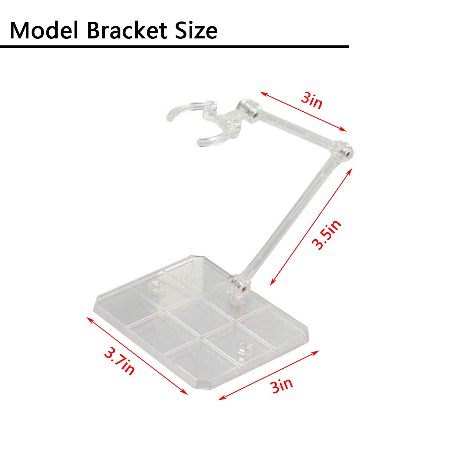 Linhoo Action Figure Stand, 5pcs Action Figure Display Compatible with HG RG SD SHF Gundam Stand 1/144 with Screwdriver