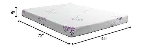 Tulo by Mattress Firm | 6 INCH Memory Foam Lavender Mattress | Pain-REDUCING Pressure Relief | Full Size