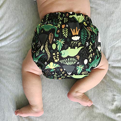 Reusable Waterproof Diaper Cover Shell: for Baby Prefold Cloth Diapers, Flats, Fitted or Inserts (Sky Adventure)