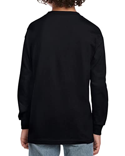 Gildan Men's Ultra Cotton Long Sleeve T-Shirt, Style G2400, Black, Small