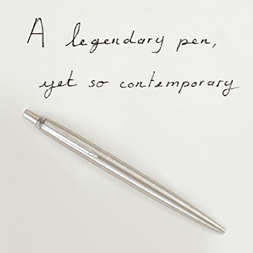Parker Jotter Stainless Steel Ballpoint Pen, Medium Point, Black Ink