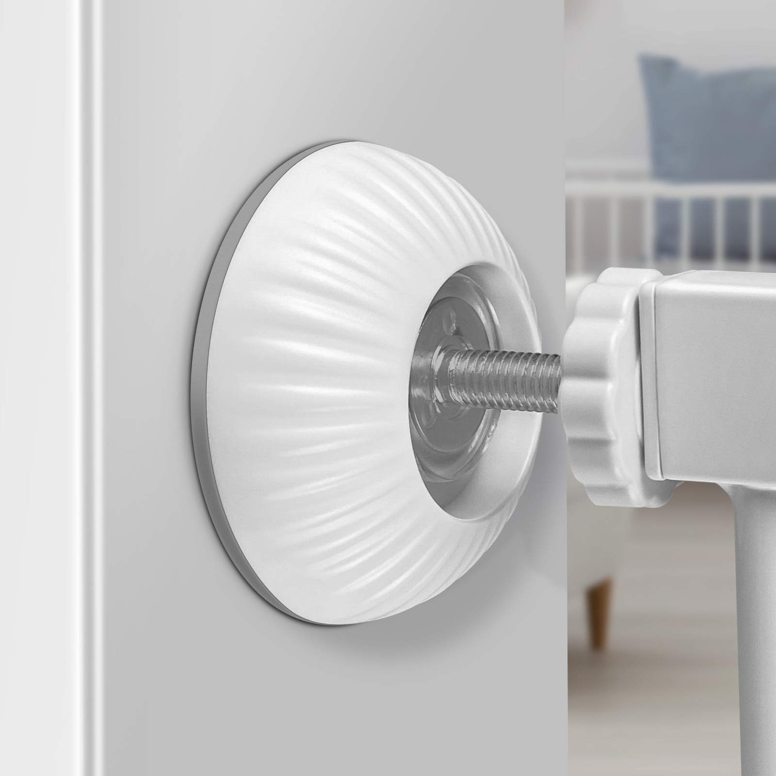 Baby Gate Wall Protector, 4PCS Protect Walls & Doorways from Child, Pet & Dog, Pressure Mounted Safety Gates Wall Cups