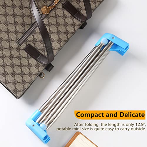 GIPOBUY Portable Clothes Rack Folding Travel Garment Rack, Foldable Collapsible Clothing Rack, Portable Hanging Drying Rack for Dance,Outdoor,RV, New Upgraded Easy Lock and Release(Non-Heavy Duty)