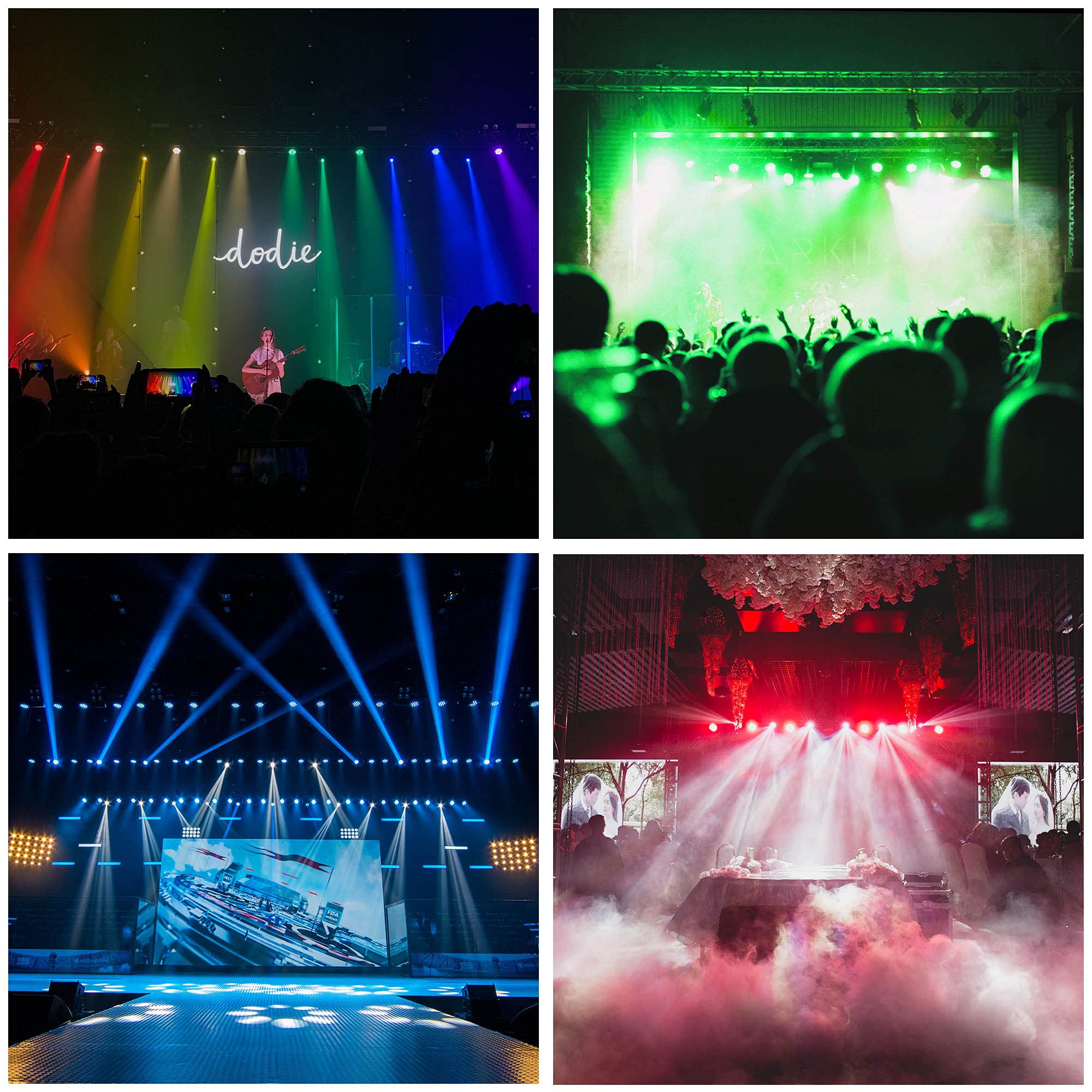 AW 4 Pack 3 in 1 Stage Par Light 36 LED RGB DMX 512 Control Sound Activated DJ Stage Lighting Disco Party Show Club KTV