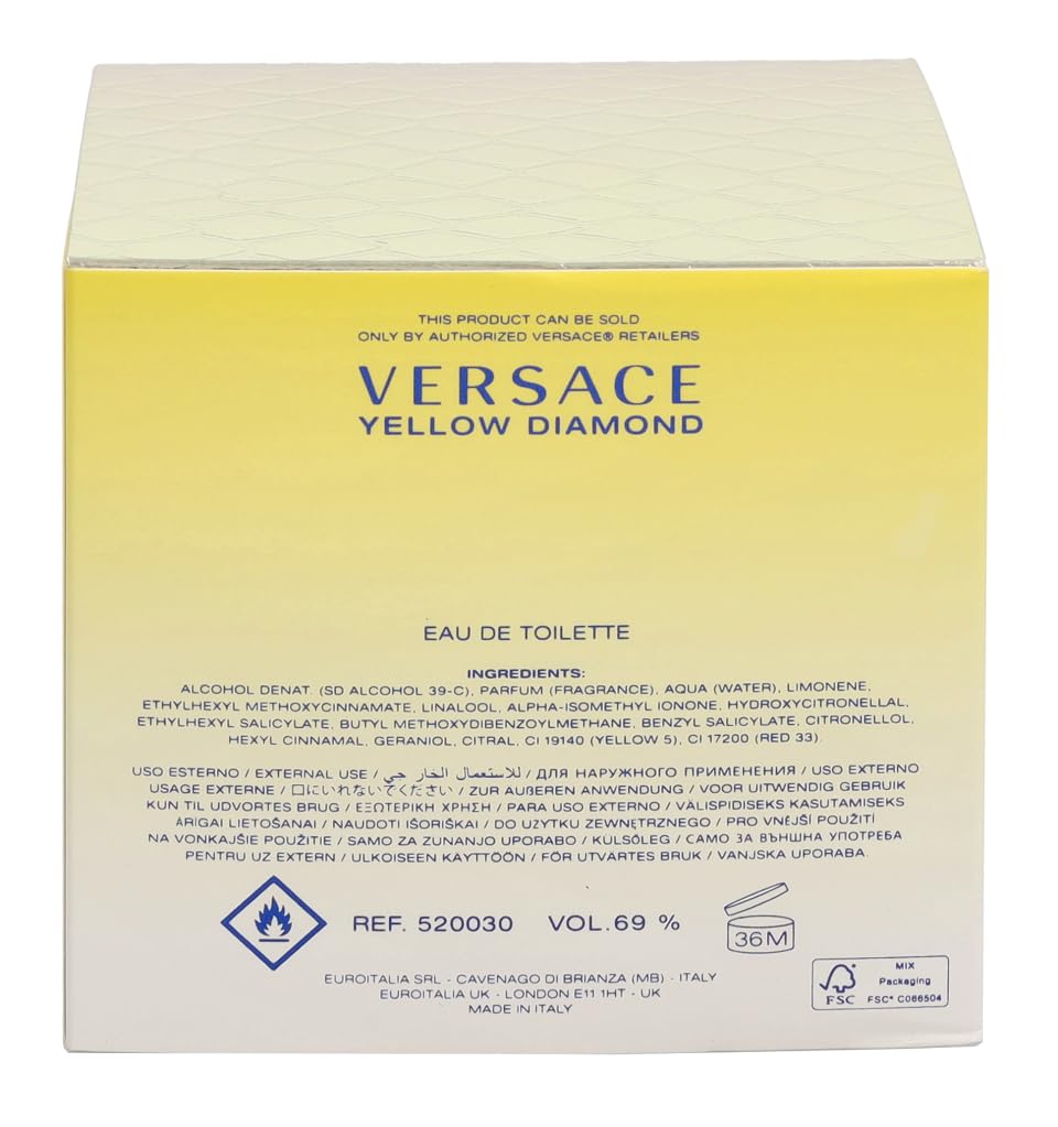 Versace Yellow Diamond Eau De Toilette Spray 50ml/1.7oz