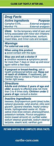 Earth's Care Anti Itch Cream - Extra Strength - Soothes Sunburns, Rashes and Minor Skin Irritation 2.4 OZ (3 Tubes)