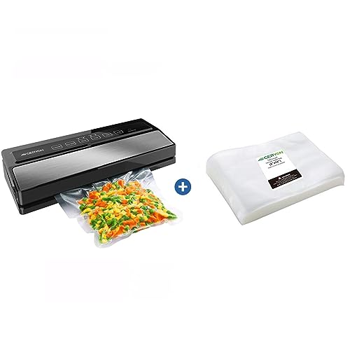 GERYON Vacuum Sealer Machine Silver and 120 Counts Vacuum Sealer Bags