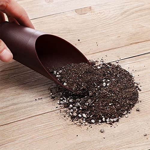 Bonsai Soil Scoops,Plastic Garden Soil Scoops,Colorful Gardening Tools Potting Scoopers Bucket Shovel for Flower Planting,Bonsai,Potting(Black)