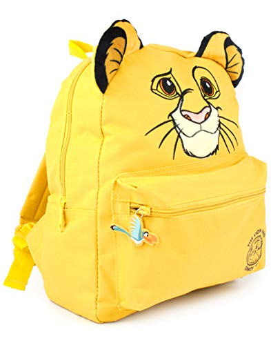 Disney Lion King 3D Simba Cub Face Yellow Backpack