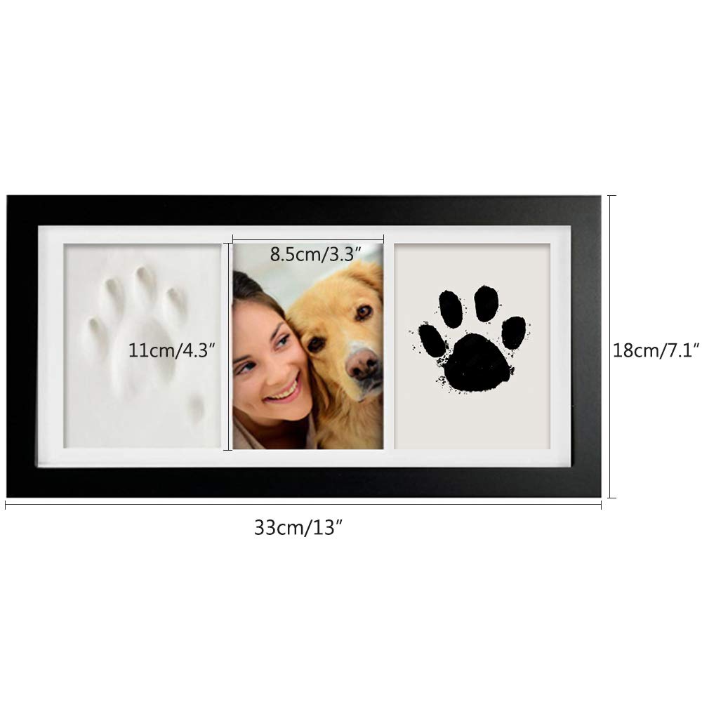 Baby Handprint Footprint Photo Frame Kit for Newborn Boys and Girls,Prints Paper and Clean Touch Ink Pad,clay,roller(UPGRADED VERSION 2021)