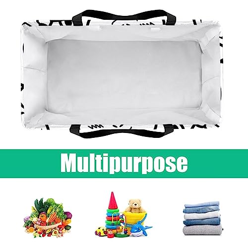 Cartoon Unicorn Full Print Large Capacity Laundry Organizer Tote Bag - Reusable and Foldable Oxford Cloth Shopping Bags