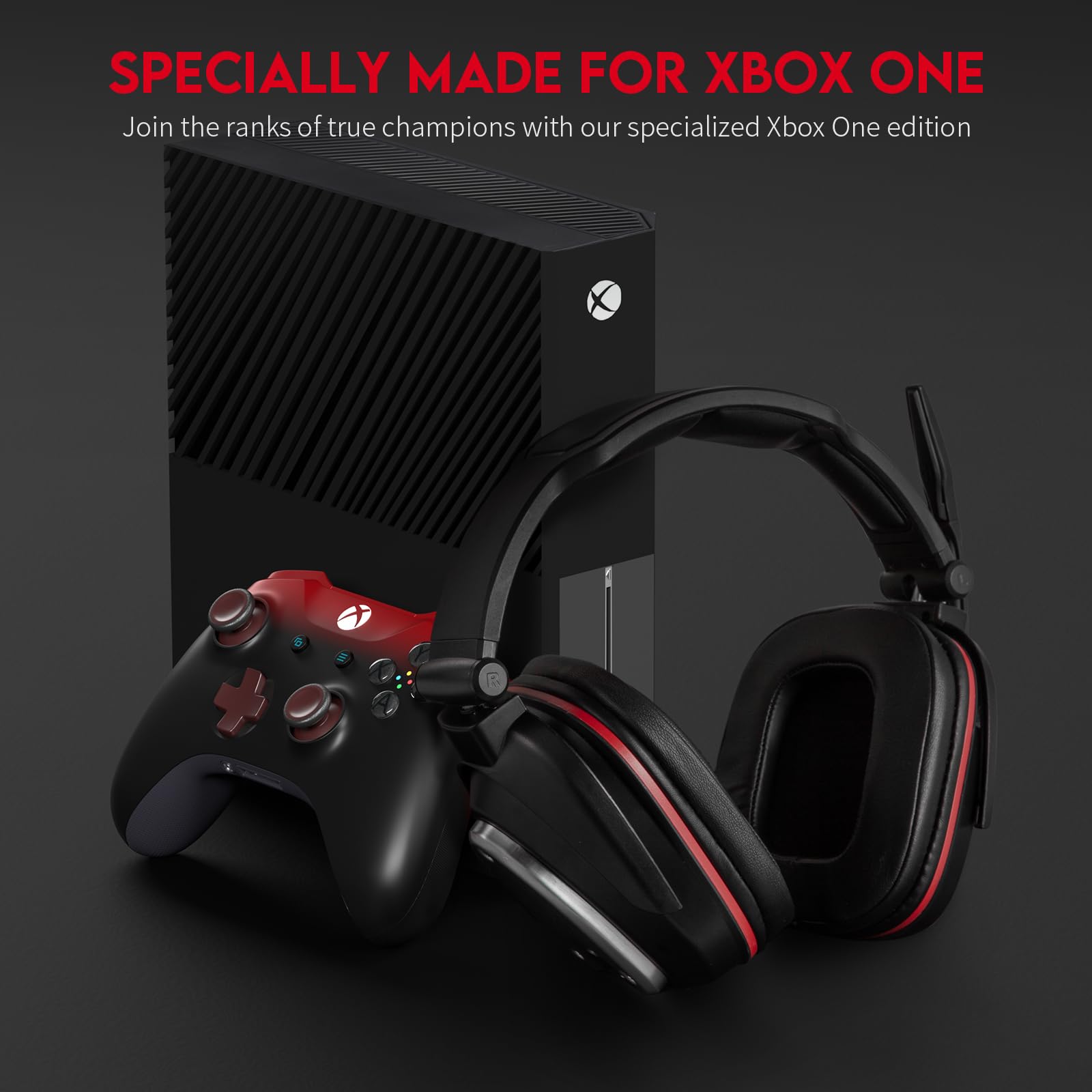 HUHD Wireless Gaming Headset for Xbox One, Xbox Series X/S,Wireless Gaming Headphones Xbox One S/X Deep with Noise-Cancelling Microphone, Bass and Rotating Metal Ear Cups
