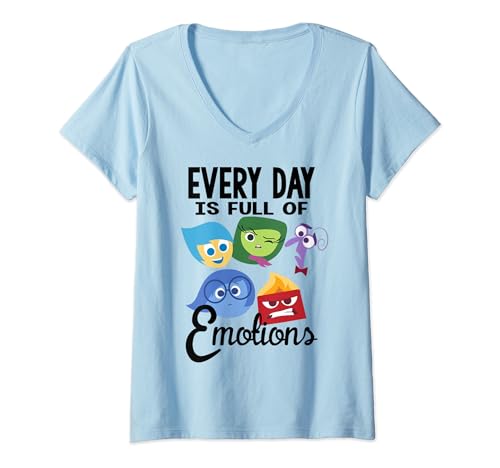 Disney Pixar Inside Out Every Day Emotions V-Neck T-Shirt