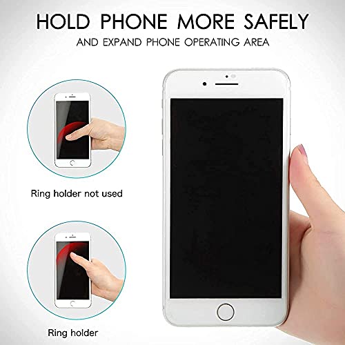 MOKKI Universal Phone Crip,Cell Phone Finger Holder Stand for Smartphone and Tablet -(4 Pack) White Rose Gold Heart Purple Black Pink
