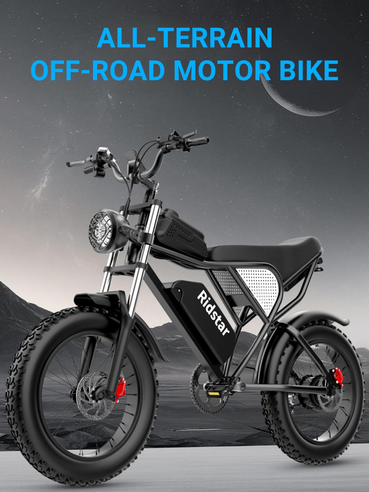 BENIFORE Electric Bike for Adults, 1000W 25MPH Electric Motorcycle, 20" Fat Tire Ebikes