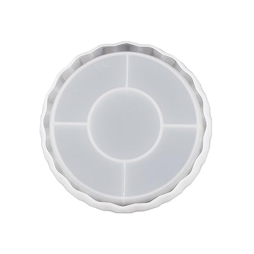 Cosmetic Makeup Palette Spatula Tool Resin Casting Mold Eye Shadow Makeup Section Round Palette Tray Mould Craft Tool