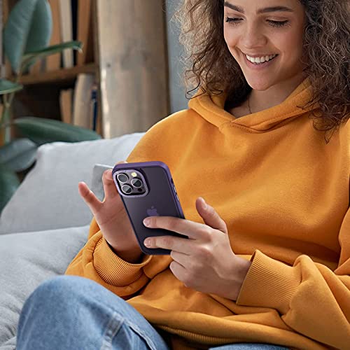 Dadanism iPhone 14 Pro Max Case - Military Grade Drop Protection, Skin-Friendly Matte-Coated Back, Advanced Camera Protection Ring, Anti-Scratch Anti-Fingerprint, Purple