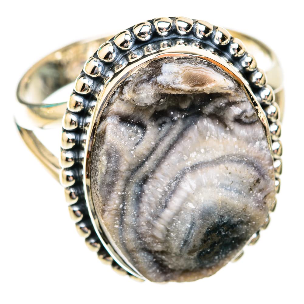 Ana Silver Co Desert Druzy 925 Sterling Silver Ring Size 9.25 - Handmade Jewelry, Bohemian, Vintage RING118954