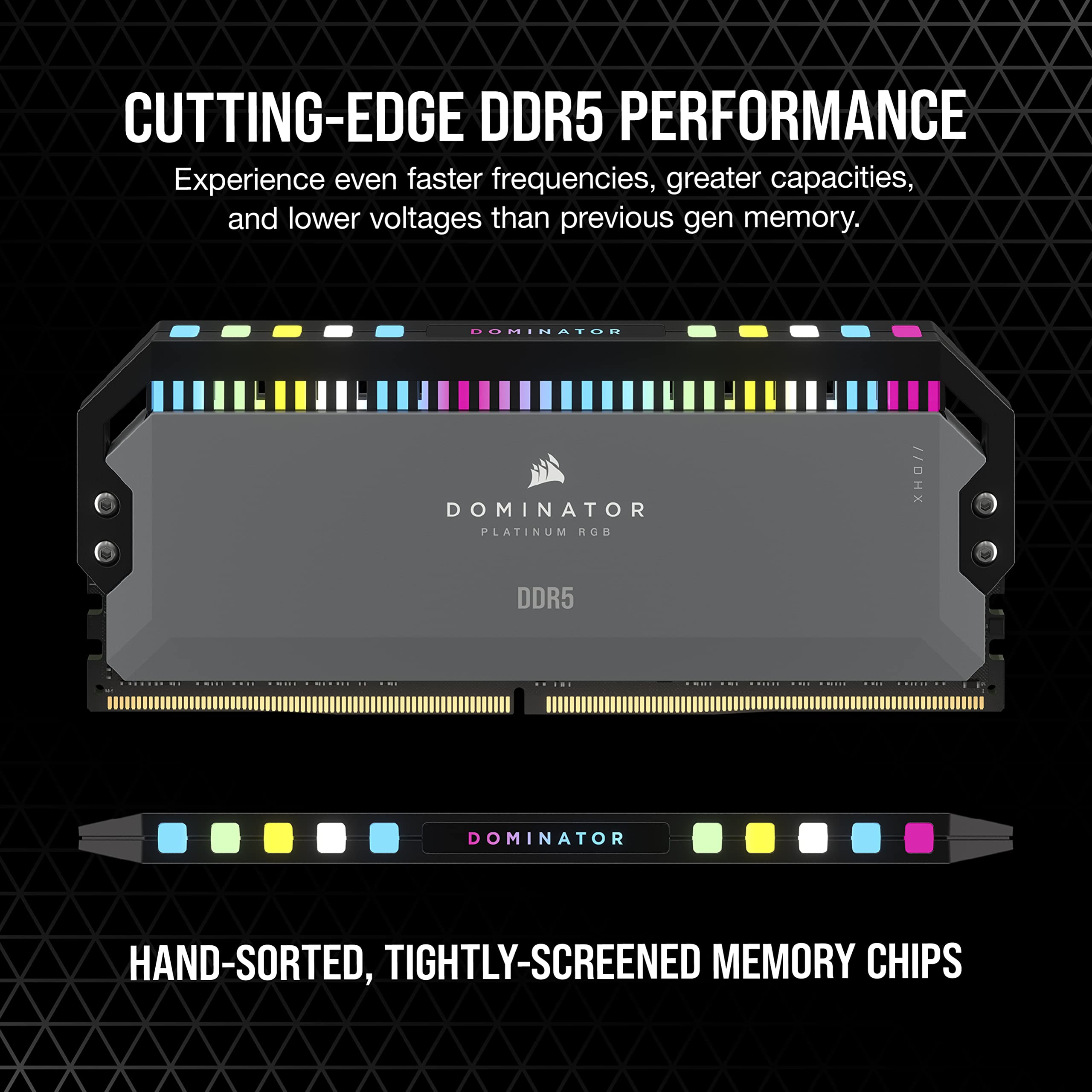 CORSAIR DOMINATOR PLATINUM RGB DDR5 RAM 64GB (2x32GB) 5200MHz CL40 AMD EXPO iCUE Compatible Computer Memory - Gray (CMT64GX5M2B5200Z40K)
