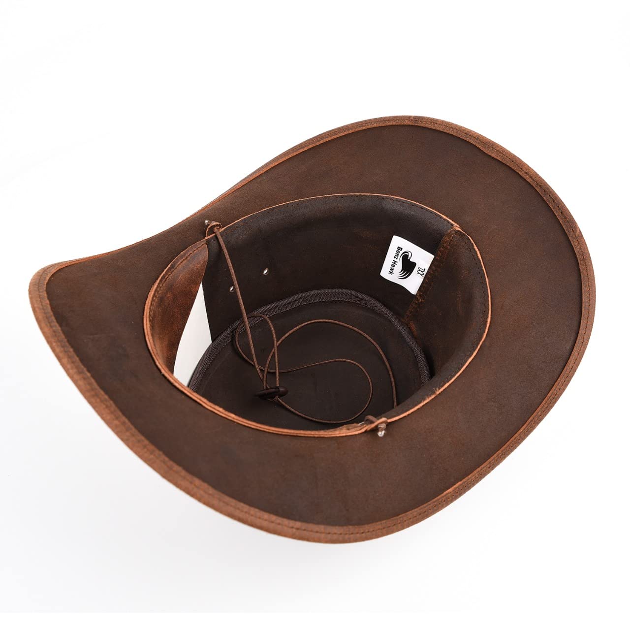 BenzHawk Western Leather Cowboy Hat | Western Outback Style Hats | Men's Brown Cowboy Hat