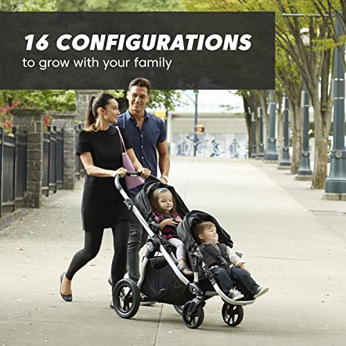 Baby Jogger City Select Stroller with Deluxe Pram | Baby Stroller with 16 Ways to Ride | Deluxe Pram Bassinet for Infants & Toddlers, Jet