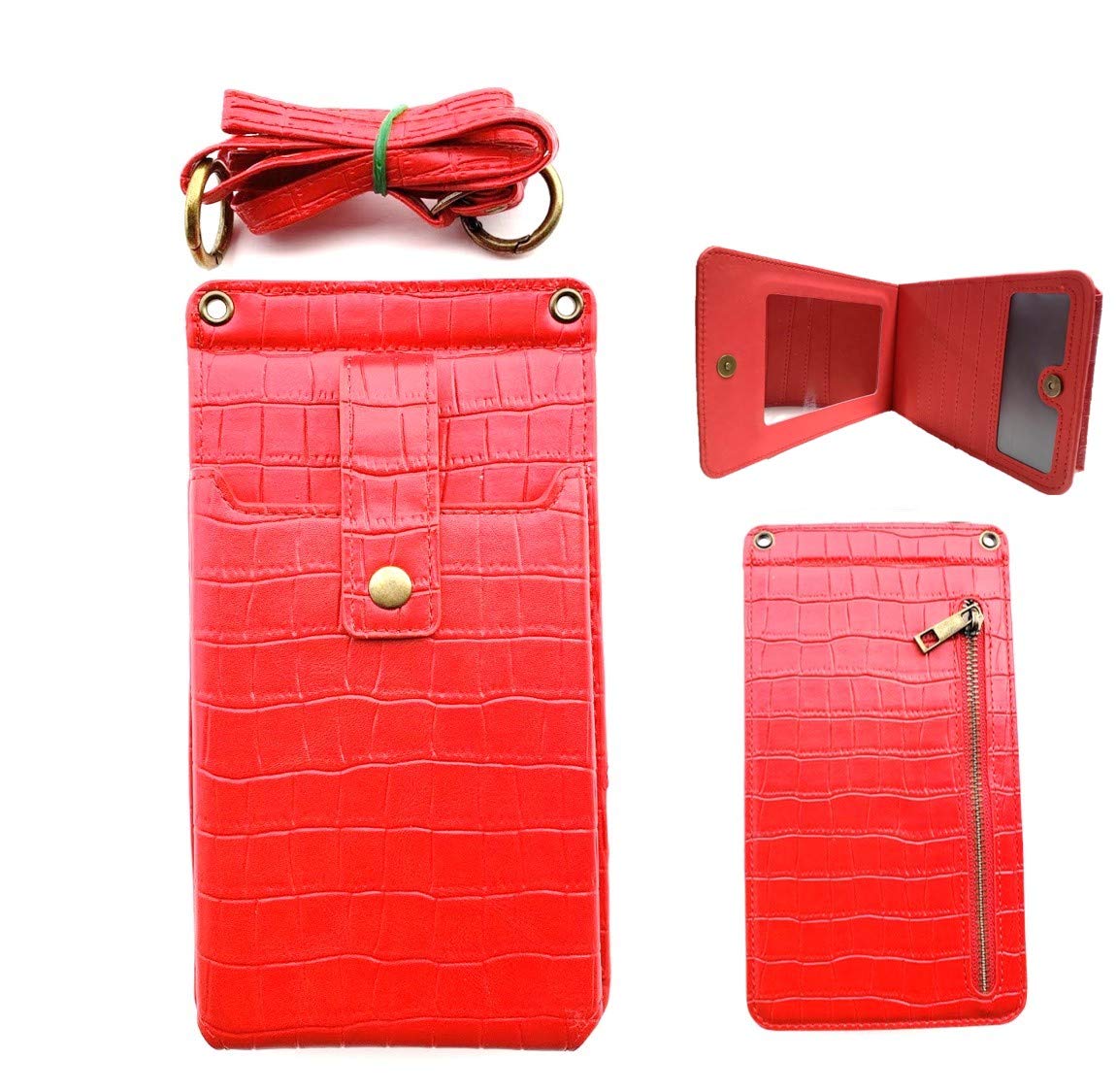 Small Crossbody Phone Bag Shoulder Bag Card holder Wallets Purse for Women & Girls (D2 Black - Touch Screen)