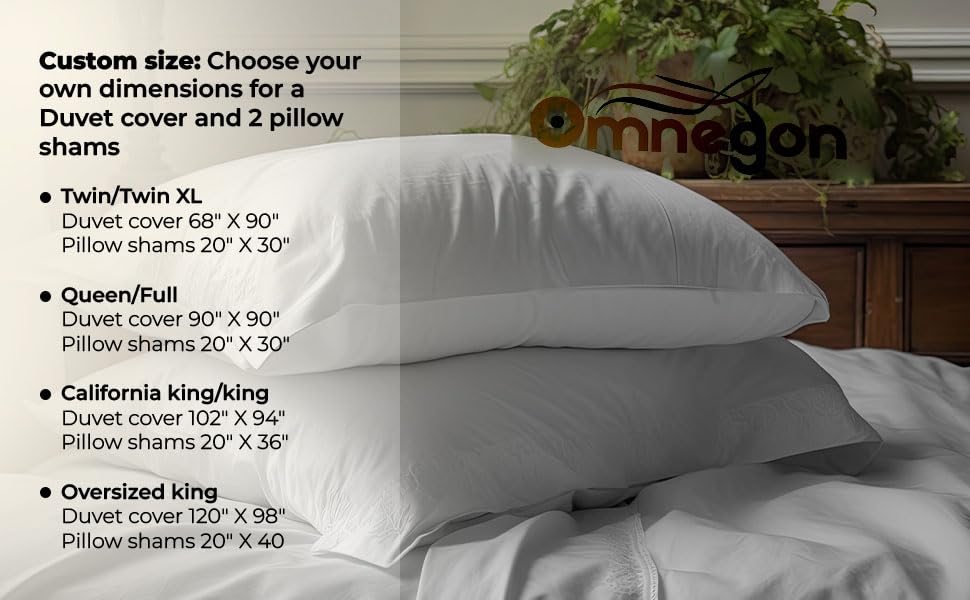 Omnegon Oversized King 120x98 Size 3-Pieces Duvet Cover 800 TC 100% Egyptian Cotton Luxury Soft & Breathable Comforter Cover 3 PC Duvet Set Zipper Closure & Corner Ties, Silver Grey Solid