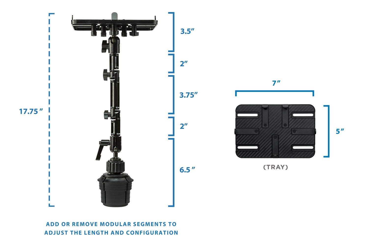 Mount-It! Premium Cup Holder Tablet Mount for Cars - Tablet ELD Mount - Heavy Duty Aluminum Tablet Mount For iPad, Galaxy, & Fire Tablets (MI-7320)