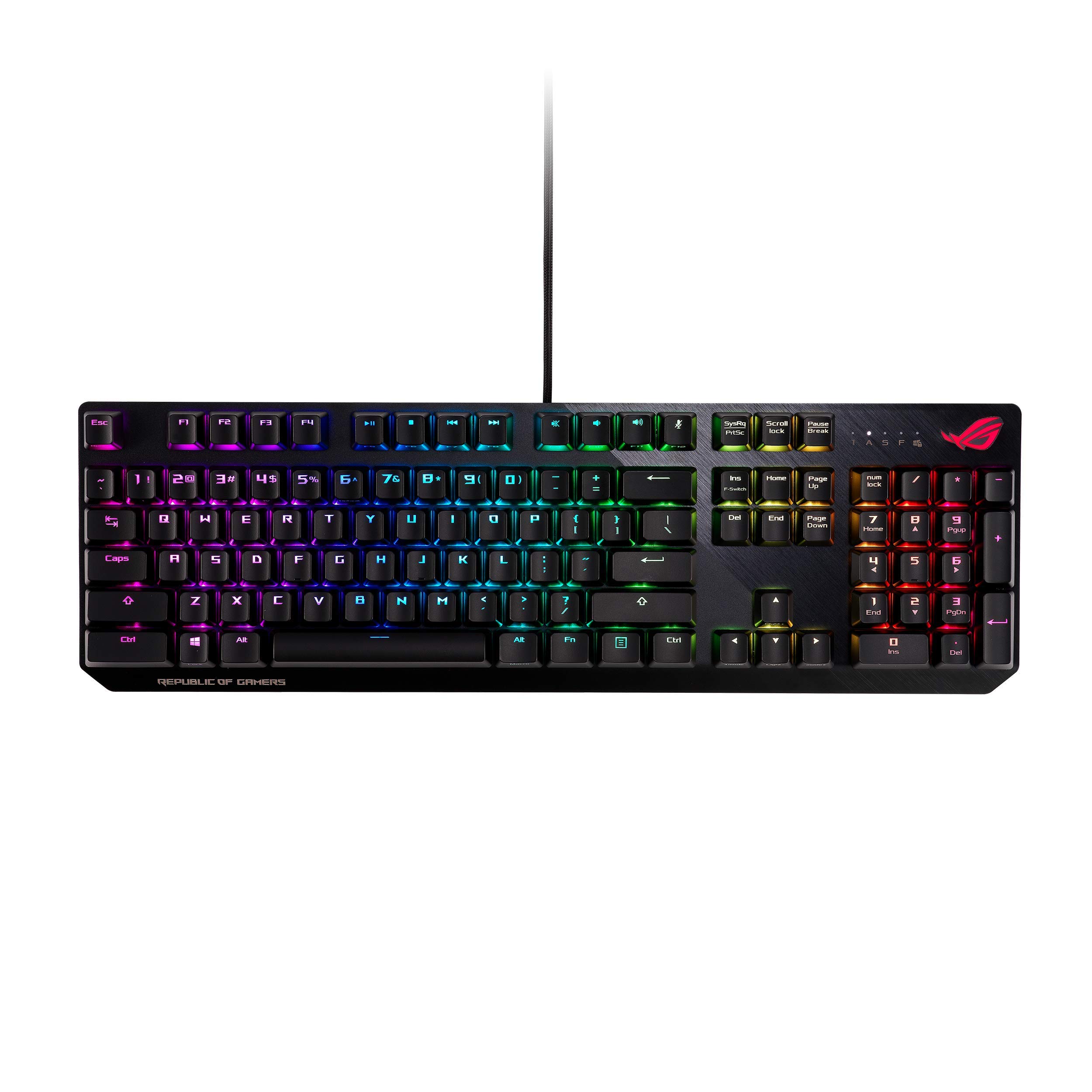 ASUS RGB Mechanical Gaming Keyboard - ROG Strix Scope | Cherry MX Red Switches | 2X Wider Ctrl Key for FPS Precision | Gaming Keyboard for PC
