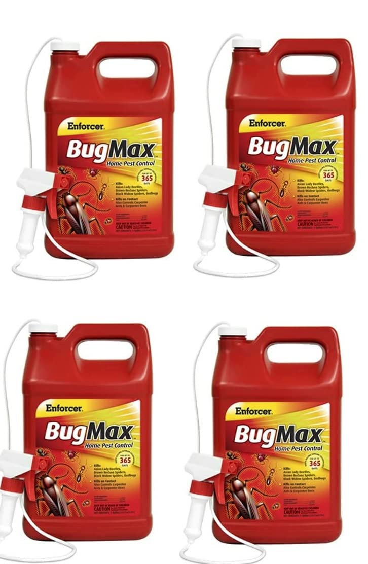 Enforcer BugMax Home Pest Control EBM128 (Case of 4) Kills roaches, Ants, Fleas, Ticks, termites, Carpenter Ants, Brown Recluse Spiders, Black widows, Carpenter Bees and bedbugs