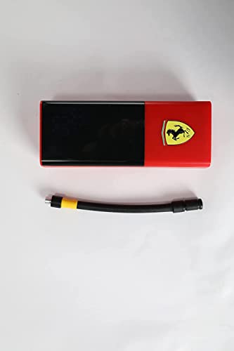 DAKOTT Ferrari 3pcs Set Includes- Ferrari Drawstring Backpack- Ferrari No. 2 Soccer Ball & a Ferrari Portable Air Compressor, 150 PSI Battery Power Tire Inflator Air Pump.