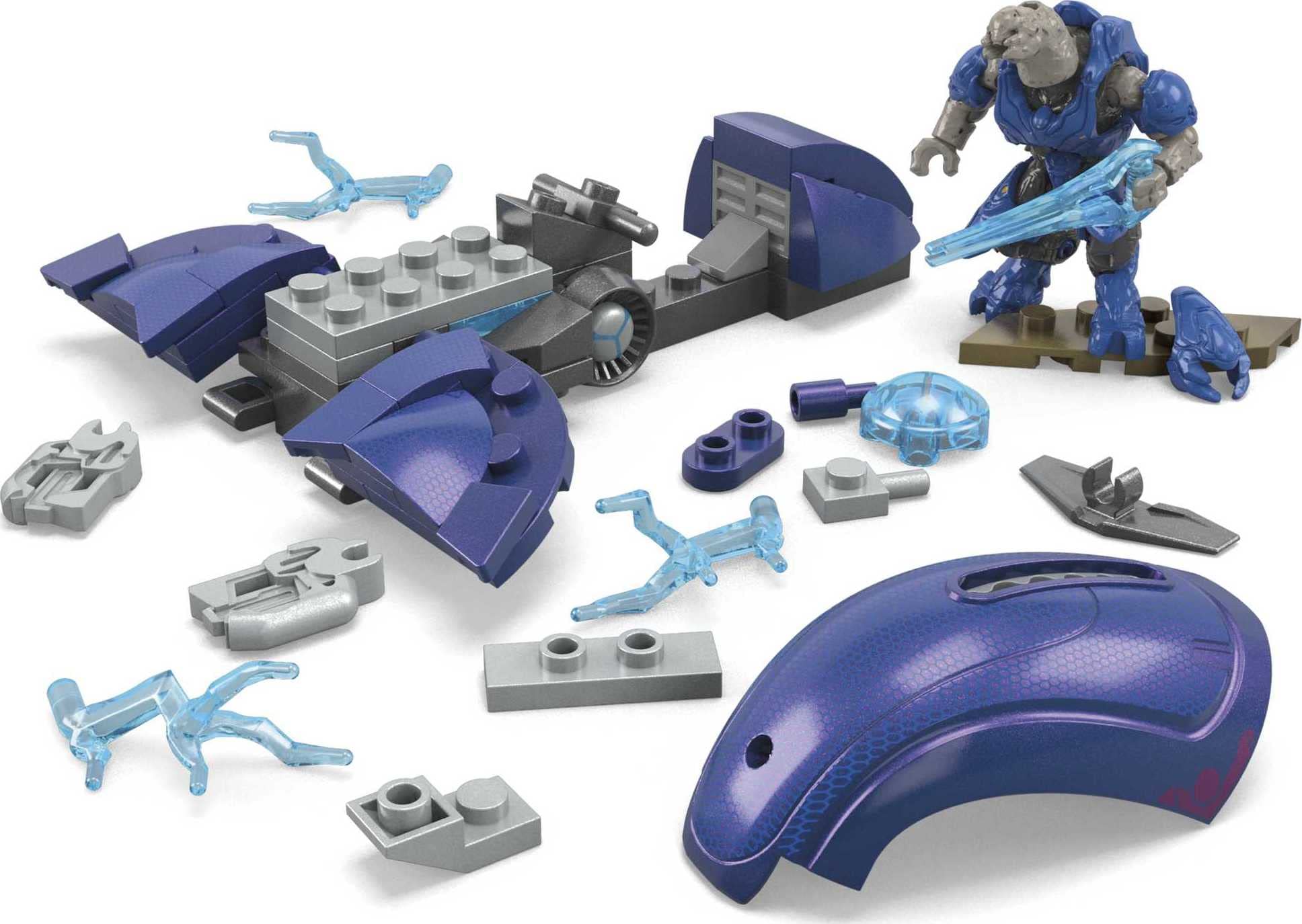 MEGA Halo Toy Building Sets, Ghost of Requiem with 135 Pieces, 4 Micro Action Figures and Accessories, for Collectors