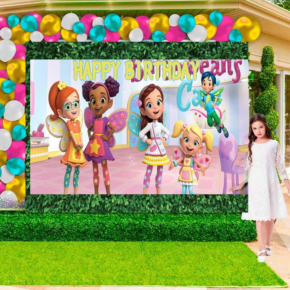 Butterbean's Cafe Party Supplies Birthday Decorations Plates Banner Kids Cake Toppers Set Decorations Decor