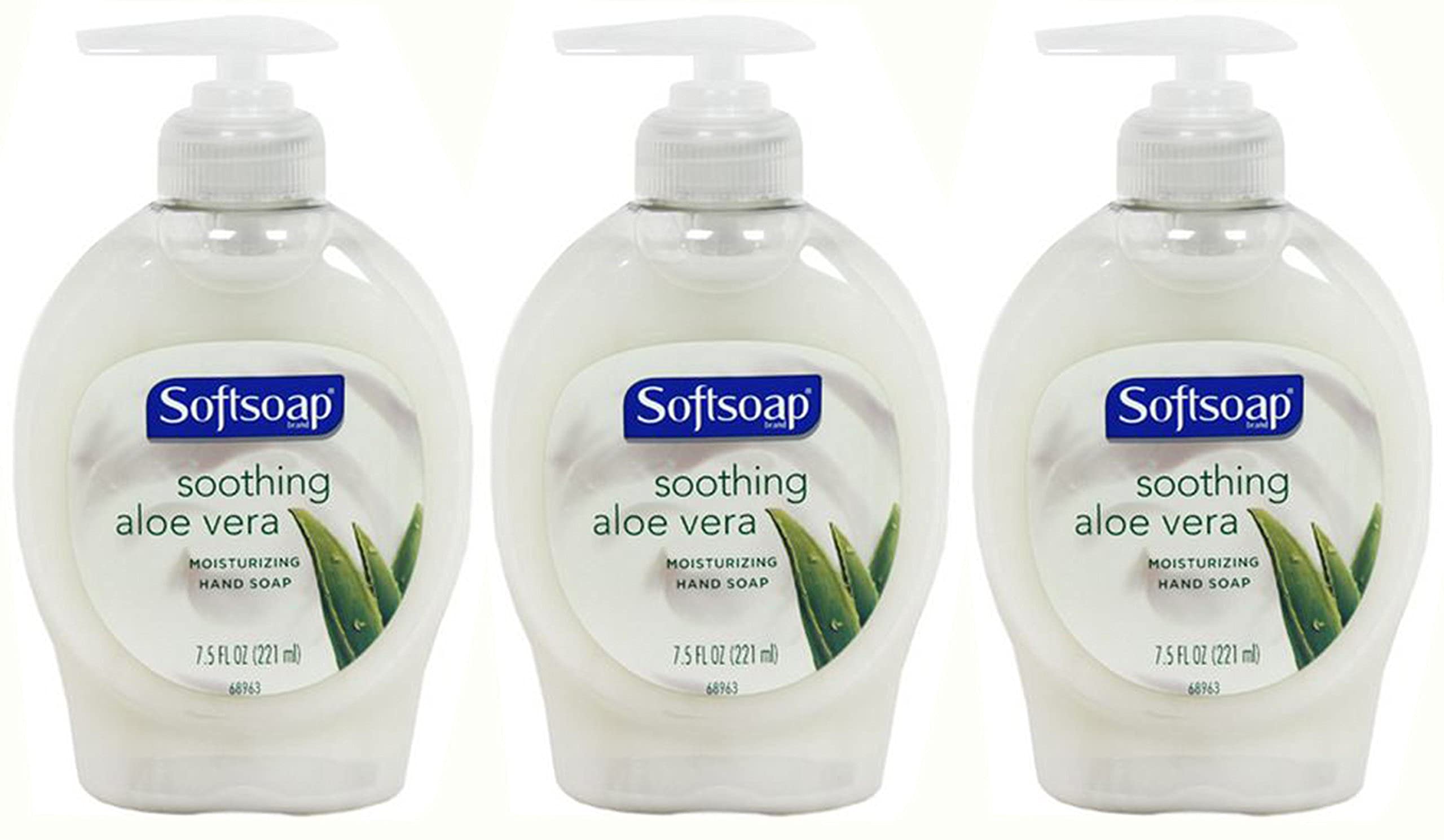 Softsoap Soothing Aloe Vera Moisturizing Hand Soap, 7.5 Ounce (Pack of 3)