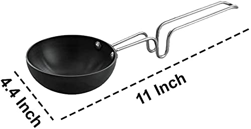 Belexy Nonstick Aluminum Tadka Pan, Scratch Resistant Coating - Mini Pan for Eggs, Spices, Melting Butter, Spice Heating, Tadka Frying Pan