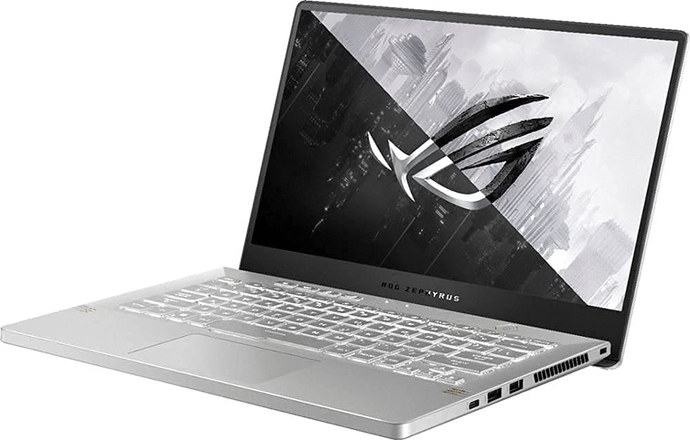 ASUS ROG Zephyrus G14 VR Ready Gaming Laptop, 14" 144Hz Full HD IPS Display, 8 Cores AMD Ryzen 9 5900HS,NVIDIA GeForce RTX 3060, Moonlight White-Tikbot Accessories (40GB RAM|2TB PCIe SSD)