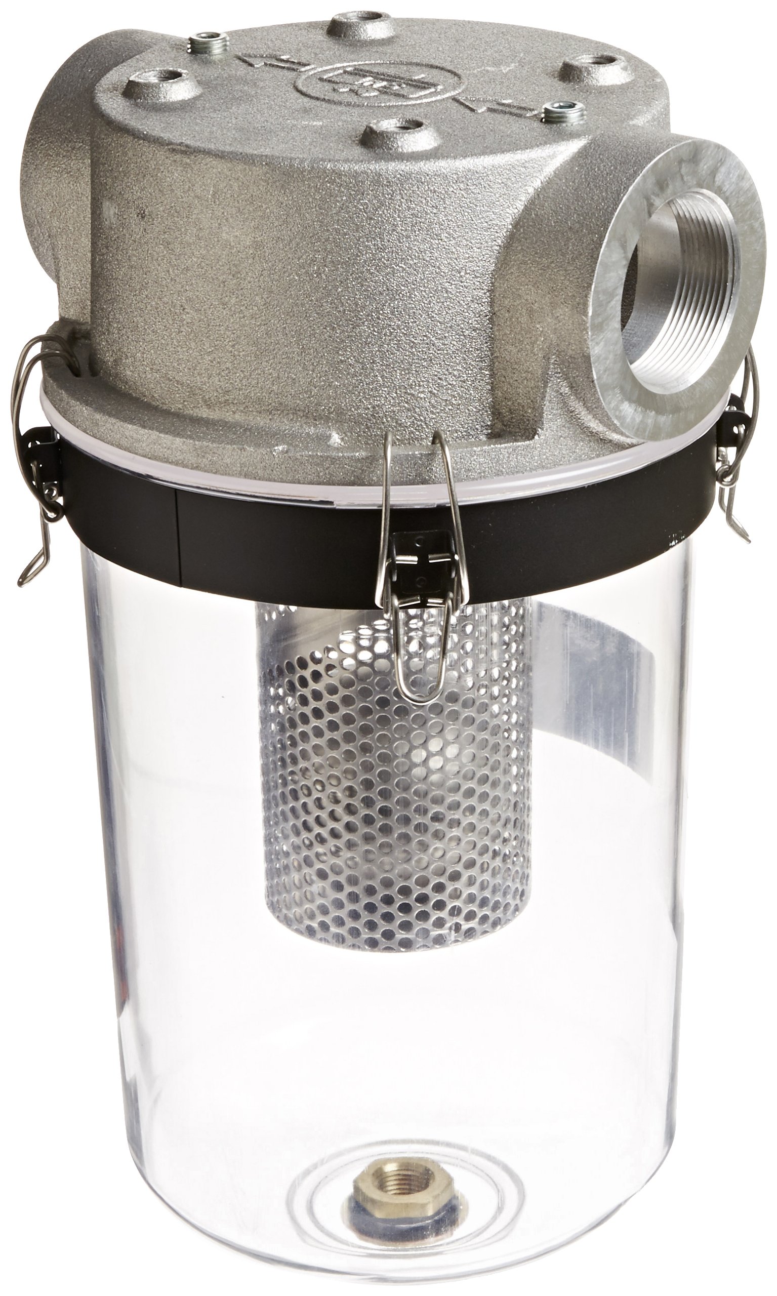 Solberg STS-200Câą Inlet See Through Liquid Separator Vacuum Pump Air Filter, 2" FPT Inlet/Outlet, 16-1/4" Height, 9" Diameter, 175 SCFM, Made in the USA