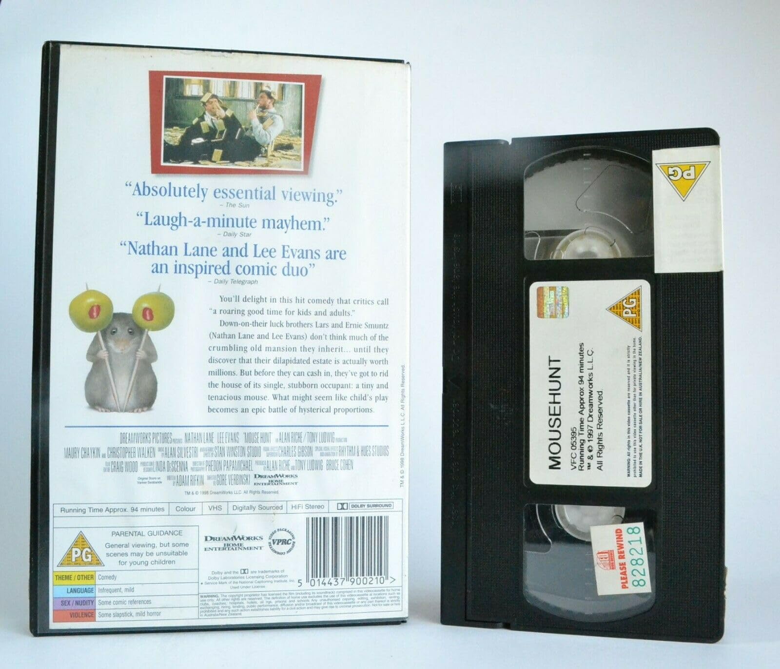 Mouse Hunt (1997): Dark Slapstick Comedy - Large Box Rental - N.Lane - Pal VHS