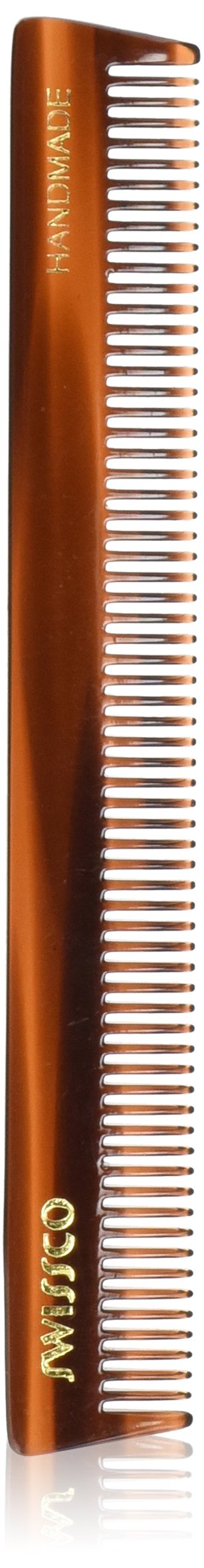 Moustache and Beard Comb by Swissco | Hair Comb for Men | Handmade Tortoise Combs for Men | Pocket Comb,Brown,4.5 Inch comb