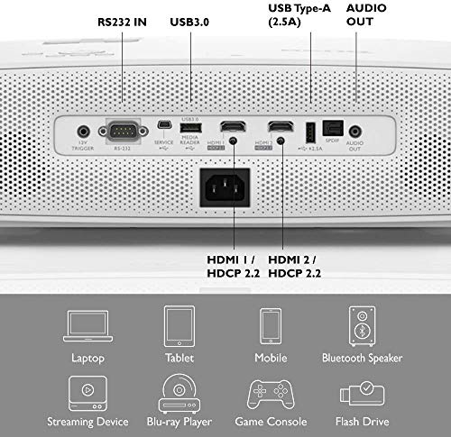 BenQ TK810 4K HDR Wireless Smart Home Projector | Streaming App Ready | iPhone Android Casting Support | Built-in Bluetooth 4.0 for Wireless Speaker
