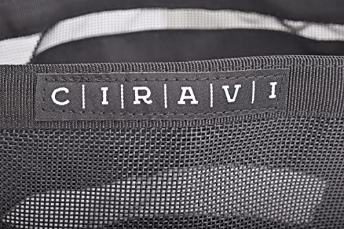 CIRAVI Horse Feed Bag - Slow Feeding Grain - Adjustable Elastic Strap with Cushioned Removable Neck Pad - Heavy Duty Buckle - Complete with Horse Hoof Pick Brush