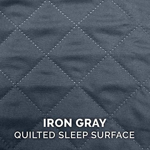 Furhaven Orthopedic Dog Bed for Large/Medium Dogs w/ Removable Bolsters & Washable Cover, For Dogs Up to 55 lbs - Quilted Sofa - Iron Gray, Large
