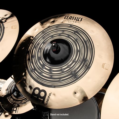 Meinl Cymbals Classics Custom Dual 18" Crash Cymbal for Drum Set, Dark/Brilliant — Made in Germany — B12 Bronze, 2-Year Warranty, (CC18DUC)