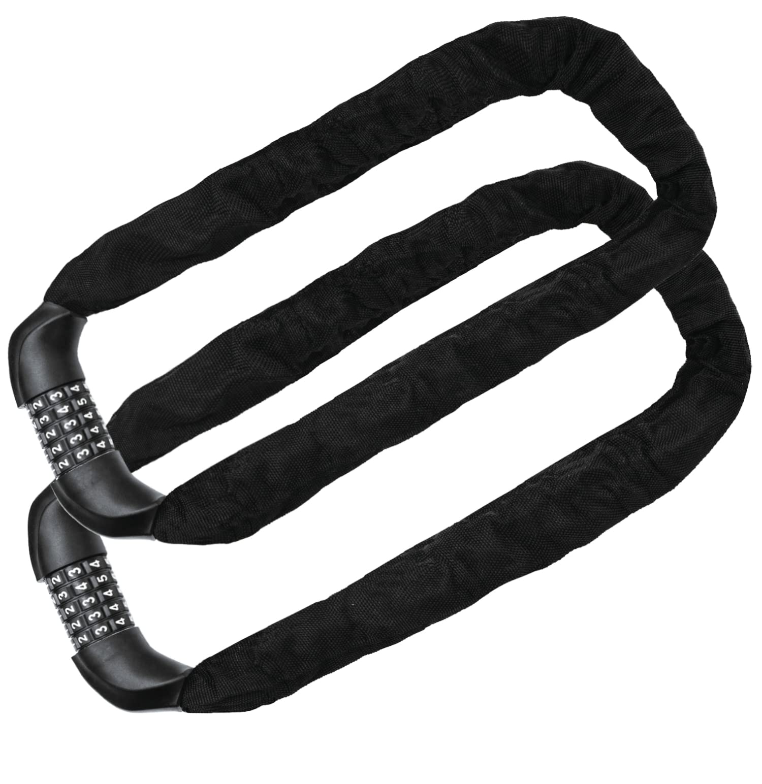 Bike Chain Lock, 2 Pack 5-Digit Combination Anti-Theft Bicycle Lock, 3FT Heavy Duty Bike Lock Chain, Resettable Bike Lock, Chain Bike Lock for Bicycle, Motorcycle, Scooter, Gate (2 Pack)