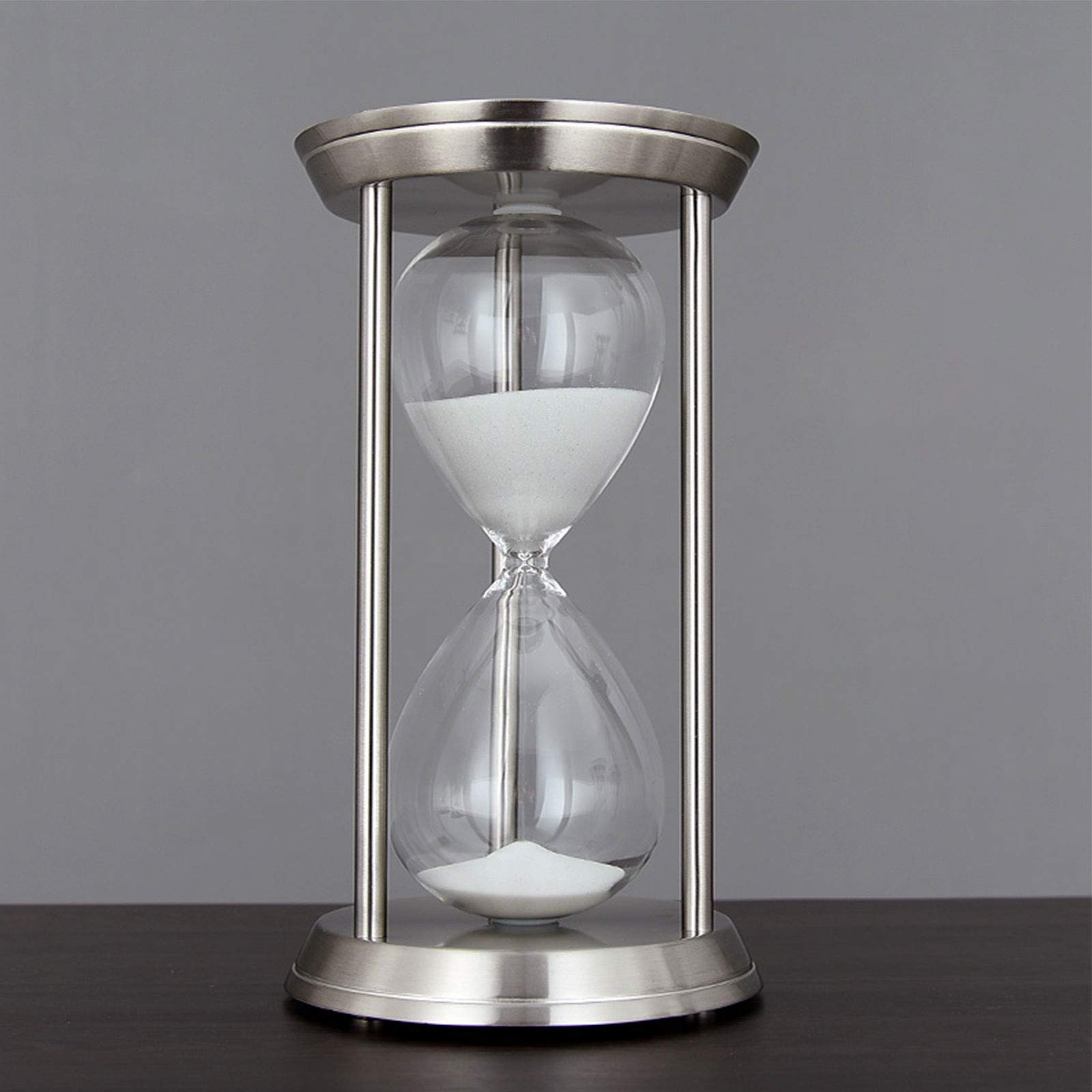 BOSUGE, Rotating Hourglass Brass Tone 15 30 60 Minutes Metal Sand Glass Sand Timer Vintage Gift For Vintage Home Décor Wedding Gift Metal 720°Rotating One Hour HourglassTimer Decorative Hourglass. ( C