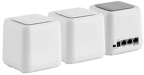 Monoprice Whole Home Mesh Wi-Fi System, Wi-Fi Router and 2 Satellite Extenders, Quick Setup by Touch Link Technology Covers Entire Home up to 4500 sq. ft.