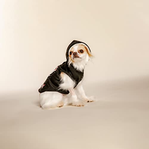 Doggy Parton Black Happy Dollydays Hoodie for Pets, Large