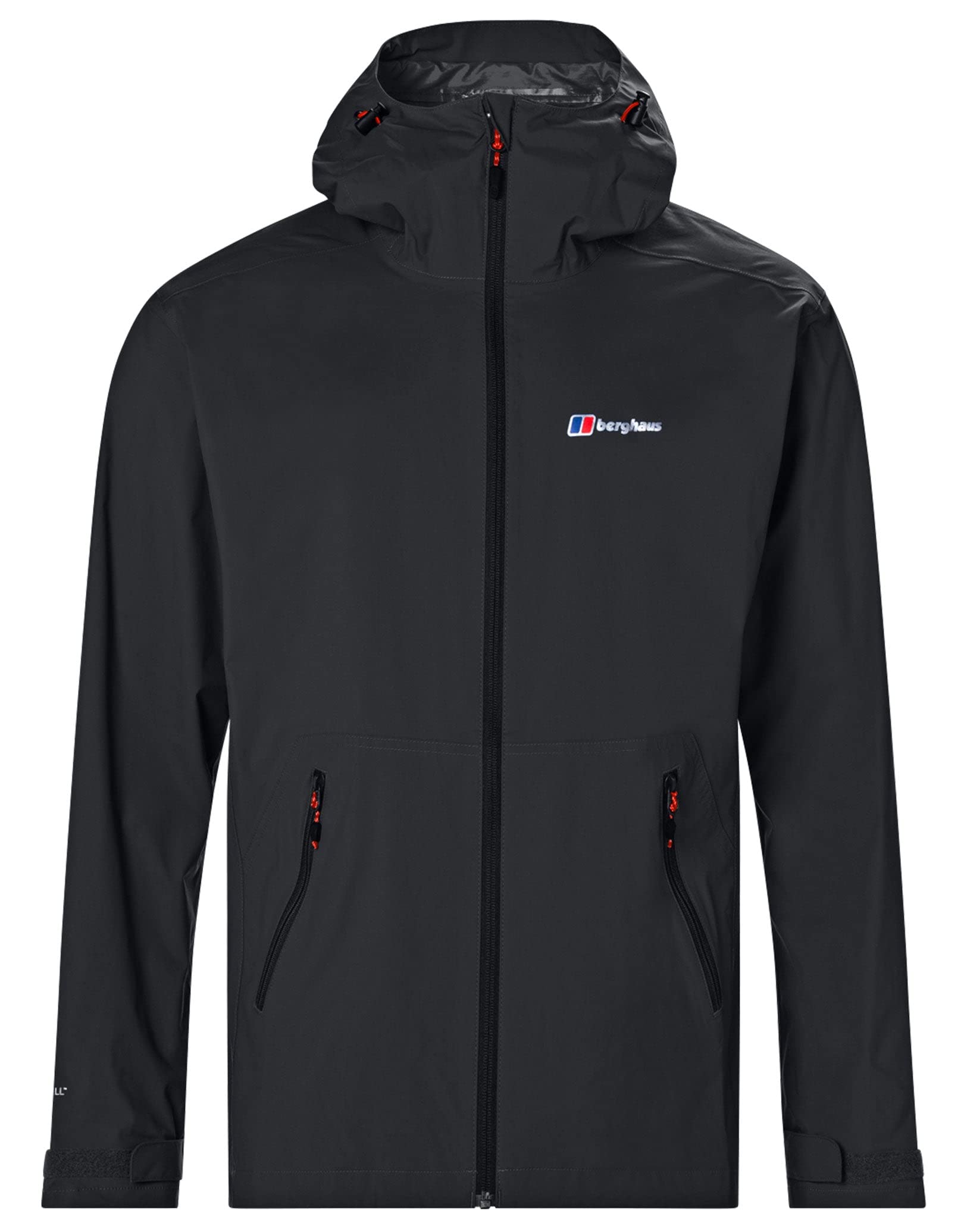 Berghaus Men's Deluge Pro Waterproof Jacket, Black/Black, M